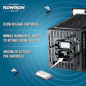 Flowtron MA-1000 Octenol Mosquito Attractant Cartridge, Compatible with BK-15, BK-40, BK-80, MC-9000, FC-8800-3 Pack