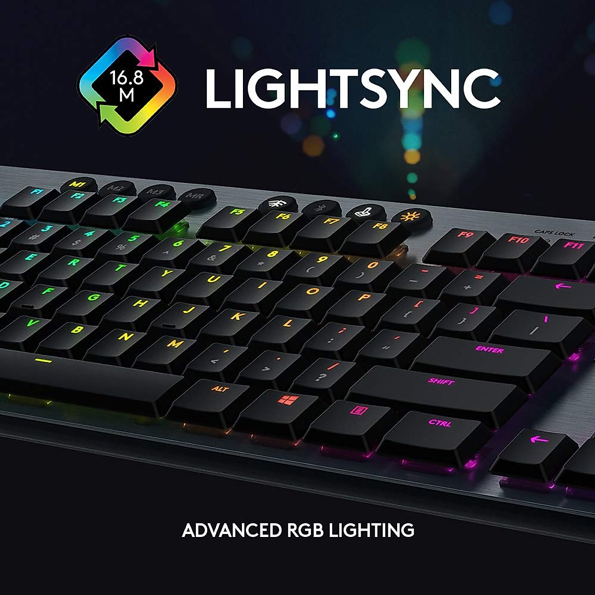 Logitech G815 RGB USB Mechanical Gaming Keyboard (Clicky), Black
