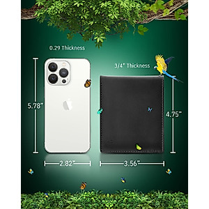 Access Denied Vegan Leather Bifold Wallets For Men - Cruelty Free Non Leather Mens Wallet With ID Window RFID Gifts For Him