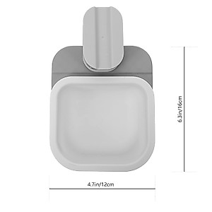 VOSAREA Table Mount Trash Can Mini Desk Hanging Trash Bin Tiny Waste Bin Makeup Pad Garbage Holder for Coffee Vanity Table Kitchen White Grey