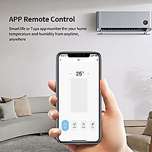 eMylo 3 in 1 Smart Hub WiFi IR Remote Control with Digital Hygrometer Indoor Thermometer Humidity Meter, Wireless Scene Touch Switch, Compatible with Alexa and Google Home, for TV Air Conditioner