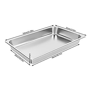 NeNchengLi 4 Pack Stainless Steel Hotel Pans 2.5Inch Deep Steam Table Pans Commercial Food Pan Restaurant food warming pan for Hotel Canteen Restaurant Office Cafeteria Party