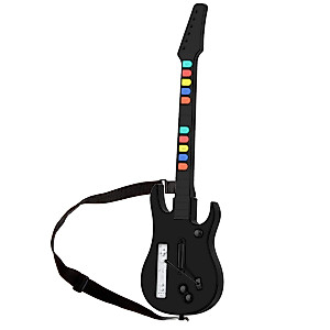 NBCP Wireless Wii guitar hero for wii contoller compatible with guitar hero Wii and rock band 2 games (Excluding Rock Band 1) black color