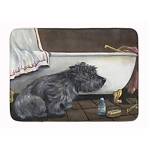 Caroline's Treasures Cairn Terrier Bath Time Machine Washable Memory Foam Mat doormats, Multicolor