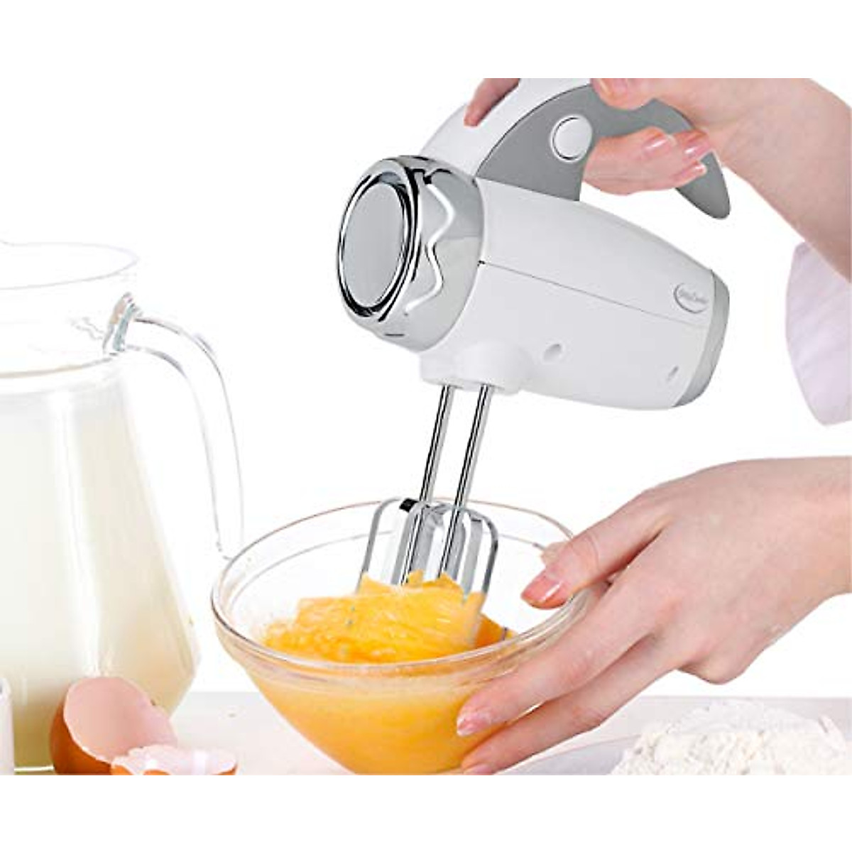 Betty Crocker 7-Speed Power Up Hand Mixer, White, BC-2205C