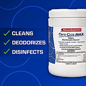 Micro-Scientific Opti-Cide Max Disinfecting Wipes (2 Pack) - 320 Wipes - Hospital Grade EPA Registered Disinfectant Cleaner