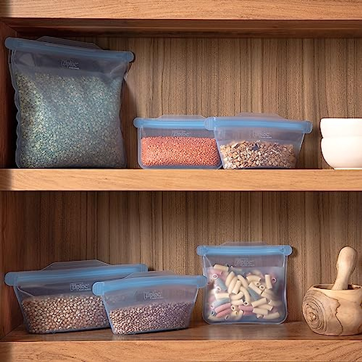 Ziploc Endurables Pouch and Containers Variety Pack, Reusable Silicone Bags and Food Storage Meal Prep Containers for Freezer, Oven, and Microwave, Dishwasher Safe