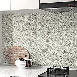 Granite Contact Paper for Countertops Grey Marble Wallpaper Peel and Stick Waterproof Self Adhesive Removable Wallpapers Decorative Vinyl Wall Paper Roll for Kitchen Cabinets Shelf 24'' x 118''