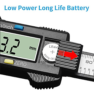 Caliper Measuring Tool,PIUBERS Electronic Vernier Caliper, Digital Caliper 6 Inch with Large LCD Screen and Inch MM Metric Conversion Measurement Tool
