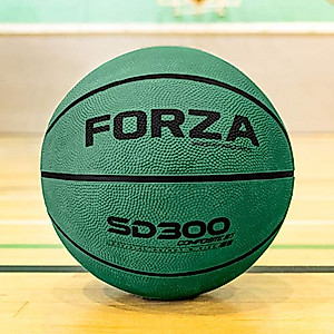 FORZA SD300 Youth Basketball | Size 3, 5, 6 and 7 Basketball Balls (Pack of 10, Size 7 | Green)