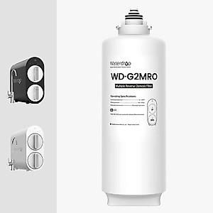 Waterdrop WD-G2MRO Filter, Replacement for WD-G2-W, WD-G2-B Reverse Osmosis System, 2-year Lifetime, Reduce PFAS