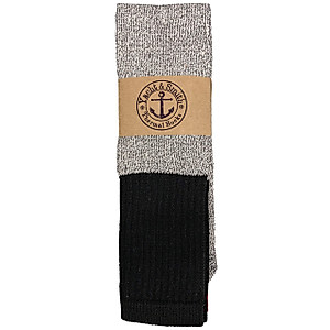 Yacht & Smith 120 Pair Bulk Pack Of Mens Winter Thermal Camping Boot Socks, Cotton Tube or Crew Sock