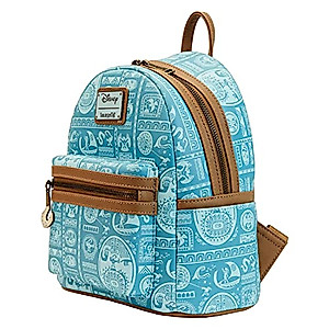 Loungefly x Disney Moana Maui Tattoo Print Mini Backpack Multicolor