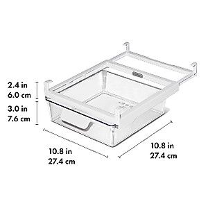 OXO Good Grips Fridge Undershelf Drawer 10 in - for Deli Meat, Cheese, Produce and More,Clear