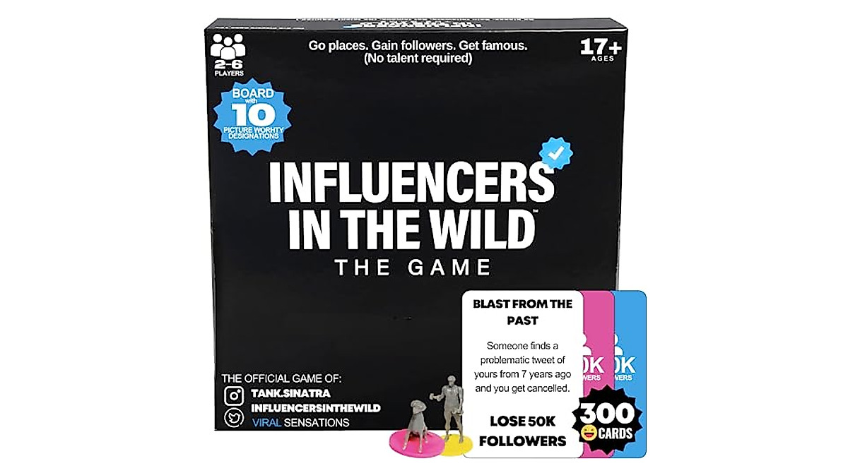 Influencers in the Wild Board Game for Adults - Fun Social Media Challenge