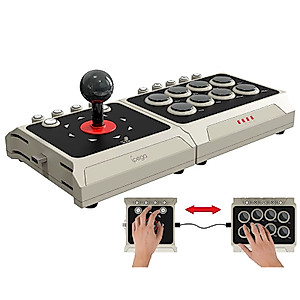 ipega PG-9221 Arcade Stick PC Street Fighter ps4 Arcade Stick Rocker whit TURBO one button continuous sending, MACRO programming for PS4/PS3/N-Switch/PC(windows 7/8/10)