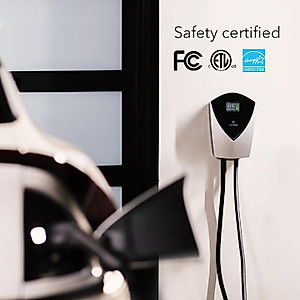 Lectron V-Box 48 Amp Electric Vehicle Charging Station - Powerful Level 2 EV Charger (240V) with NEMA 14-50 Plug/Hardwired - Energy Star and ETL Certified for J1772 EVs