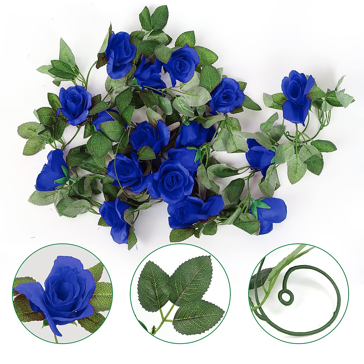 Yatong Artificial Flowers 2 Bundles Silk Rose with 18 Heads Flowers for Wedding Decoration Bridal Bouquets Home Garden Party