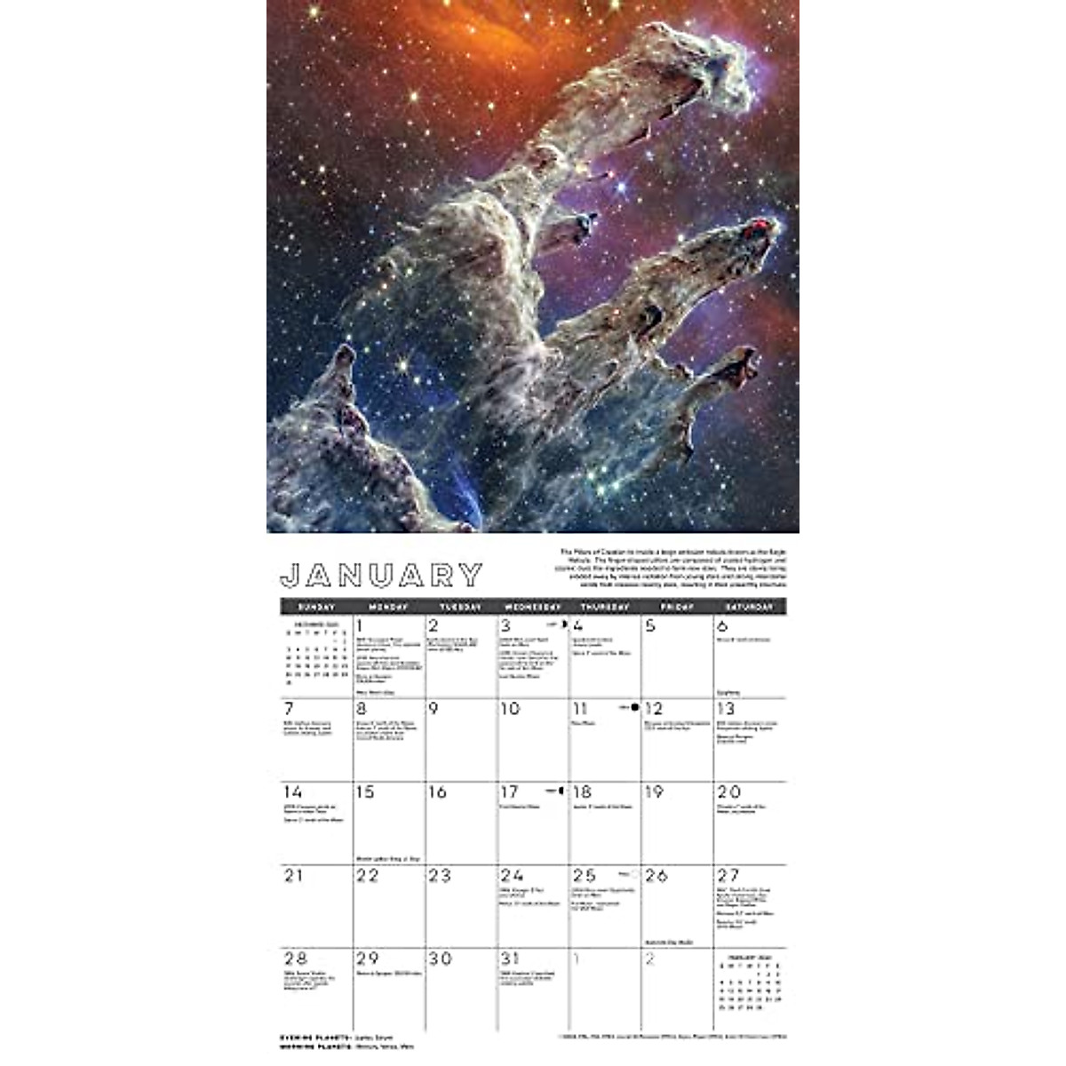 Willow Creek Press Astronomy Monthly 2024 Wall Calendar (12" x 12")