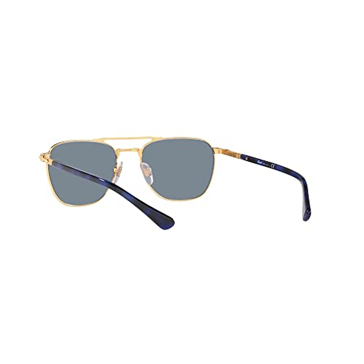 Persol PO2494S Square Sunglasses, Gold/Light Blue, 55 mm