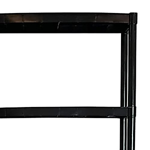 Juggernaut Storage 30"W x 14"D x 70"H 4-Shelf Resin Shelving Unit, 600 lb Capacity Black