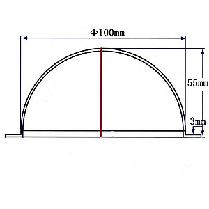 Trolleyshop Diameter 3.94 inch/100MM w/ 4 Holes Acrylic Dome Flange Clear Plastic Hemisphere Indoor/Outdoor CCTV Replacement Clear Dome Camera Cover Security Dome Camera Housing