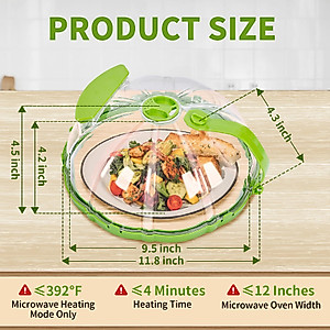 Microwave Splatter Cover for Food Guard - Microwave Cover with Water Steamer 10 Inch Plate Covers - Upgraded Kitchen Gadgets and Accessories - House Essentials for Kitchen