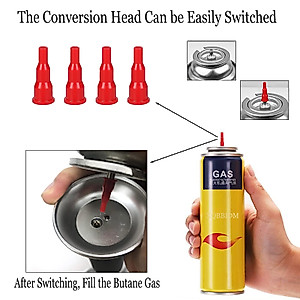 Butane Lighter Gas Refill Adapter, Convenient and Durable Butane Nozzle Refill Adapter,Multi-Purpose Butane Refill Valve for Short Nozzle Butane Tank, Butane Torch, Butane Lighter,Butane Lighter Users