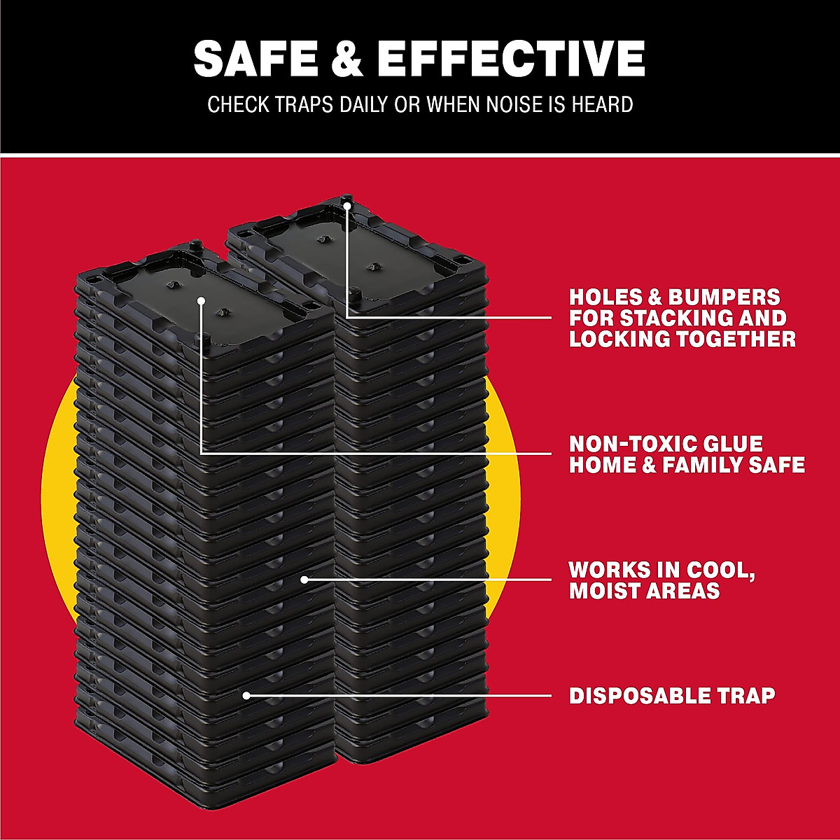 Catchmaster Mouse & Insect Glue Traps 40-Pk, Adhesive Rodent & Bug Catcher, Pre-Scented Mouse Traps Indoor for Home, Sticky Glue Traps for Mice and Insects, Pet Safe Pest Control for House & Garage