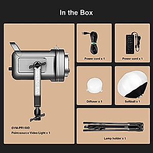 GVM 150W Video Light Kit, 2700K-7500K Continuous Lighting for Photography with Lantern Softbox&Stand, Bi-Color Studio Light Kit with Bluetooth Control, CRI 97+ 8 Scene Lights for Live Streaming