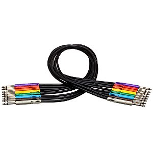Hosa TTS-845 Balanced Patch Cables, TT TRS to Same, 1.5 ft