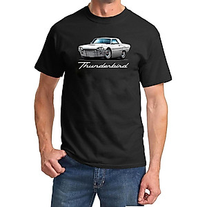 1964 Ford Thunderbird Hardtop Full Color Design Tshirt Large Black