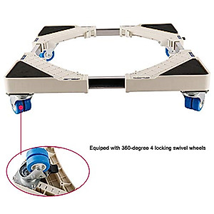 Artilife Multi-Functional Furniture Dolly Roller Base Adjustable Removable Base Refrigerator Stand for Washing Machine Refrigerator and Dryer