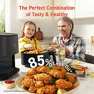 COSORI Air Fryer, 5 QT, 9-in-1 Airfryer Compact Oilless Small Oven, Dishwasher-Safe, 450℉ freidora de aire, 30 Exclusive Recipes, Tempered Glass Display, Nonstick Basket, Quiet, Fit for 1-4 People