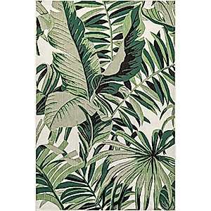 nuLOOM Fela Floral Jungle Indoor/Outdoor Area Rug, 8' x 10', Green