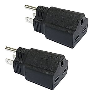 Hydro Plus 2 Pcs 220V/ 240V to 110V/ 120V Plug Adapters for Grow Light Kit Hydroponics Indoor Growing System Accessories(220V/ 240V to 110V/ 120V, 2 Pack)