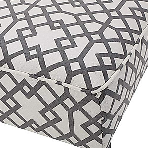Christopher Knight Home Dejon Modern Fabric Loveseat, Gray Geometric / Matte Black