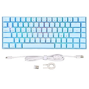 BTIHCEUOT Gaming Keyboard 82 Keys Wireless 2.4G 1800mAh Battery Ergonomic Design Mechanical Keyboard for Laptop Desktop Computer