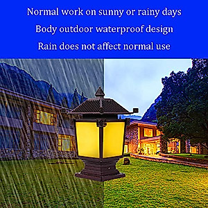 CZLZY European Style E27 Pillar Lamp Outdoor Post Light Fixtures Waterproof IP55 Villa Garden Decoration Column Light Wall Gate Landscape Light Lawn Light