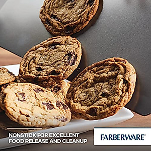 Farberware Insulated Bakeware Nonstick Cookie Baking Sheet, 14" x 16", Light Gray