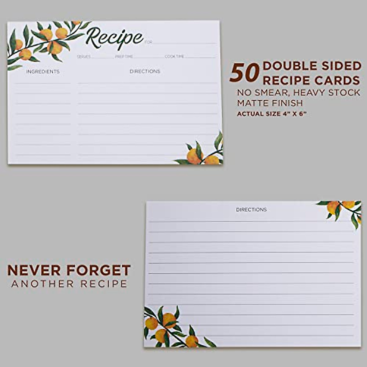 LUTANI Acacia Recipe Box with Cards - Blank Recipe Box Wooden Set Come with 50 4x6 Recipe Cards, 8 Dividers, Cards Made with Thick Card Stock. Perfect Recipe Organizer (Acacia Wood)