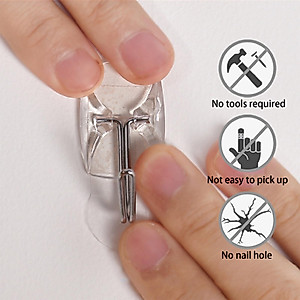 Command Hooks Damage-Free Wall Hooks,6 Medium Wire Toggle Hooks with Adhesive Strips, No Tools Needed for Easy Hanging, Ideal for Organizing Keys, Calendars, and Dorm Decor, Holds Up to 225 Gram Each