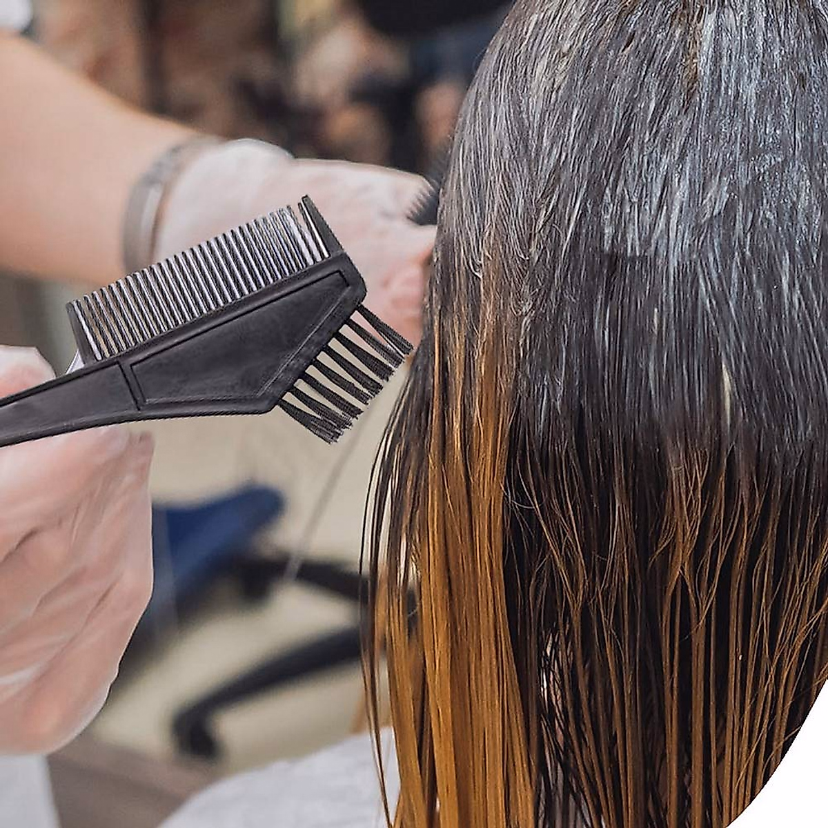 6 Pcs Balayage Highlighting Kit - Hair Color Board with Teeth, Foils, and Brush for Dyeing and Coloring