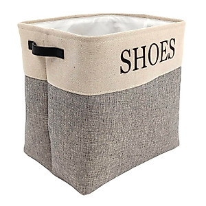 Shoe Storage Bin and Organizer for Hallway, Entryway or Mudroom. Space saver for many pairs of footware to store in one stylish container.