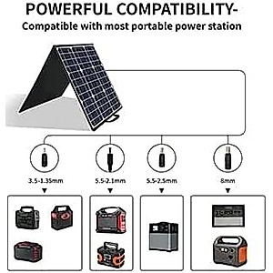 Solar Panels 100W 18V Portable Solar Panel 5V USB Flashfish Foldable Solar Cells Battery Charger Folding Outdoor Power Supply Camping Garden (18V 100W) (18V 100W) ()