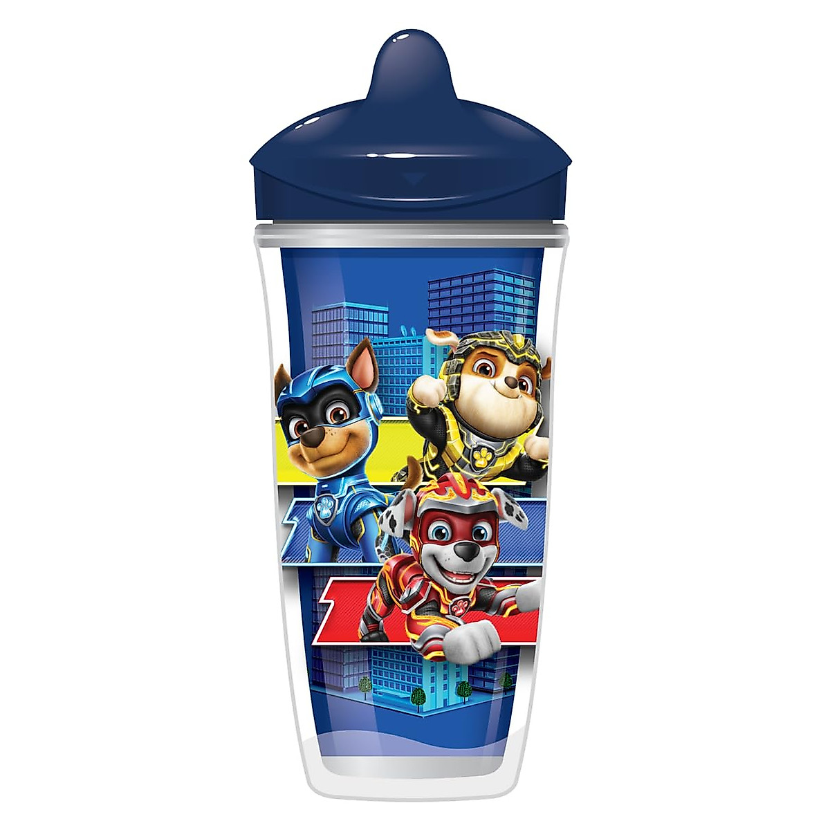 Playtex Baby Sipsters Stage 3 PAW Patrol Spout Cups, Spill-Proof, Leak-Proof, Break-Proof - Red & Blue, 9 Oz, 2 Count