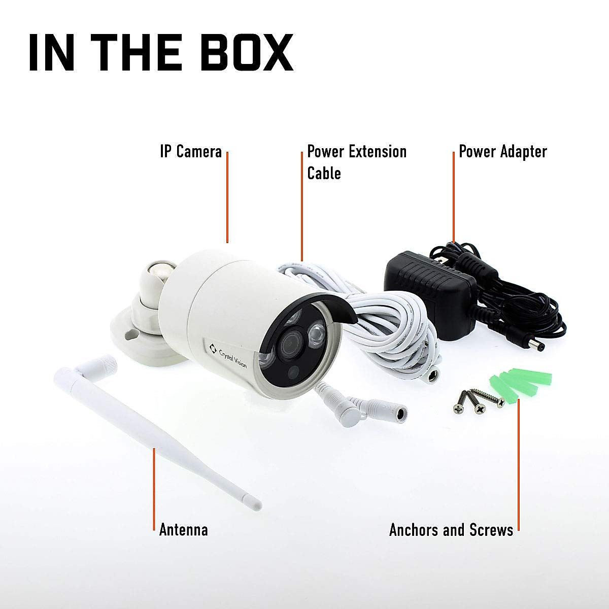 Crystal Vision CVT-3010W 720P Wireless Camera Add-on/Replacement (Button Type) for CVT9604E/CVT9608E (CVT3010WB)