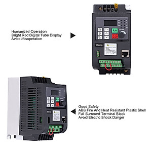 NFLIXIN Variable Frequency, Variable Frequency Speed Controller Variable Frequency Inverter Inverter Solar Photovoltaic Pump Drive Converter DC200‑400V Input