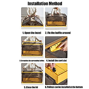 LELEBEAR Coazone Storage Boxes, 2023 New Coazone Folding Storage Boxes, Stackable Storage Bins with Lids, for Groceries, Toys, Books, Snacks Storage Case (Blue)