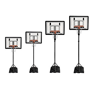 SKLZ Pro Mini Hoop Basketball System with Adjustable-Height Pole and 7-Inch Ball, HP08-000